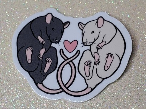 Rat Lover Glossy Sticker Ratqueenlabs