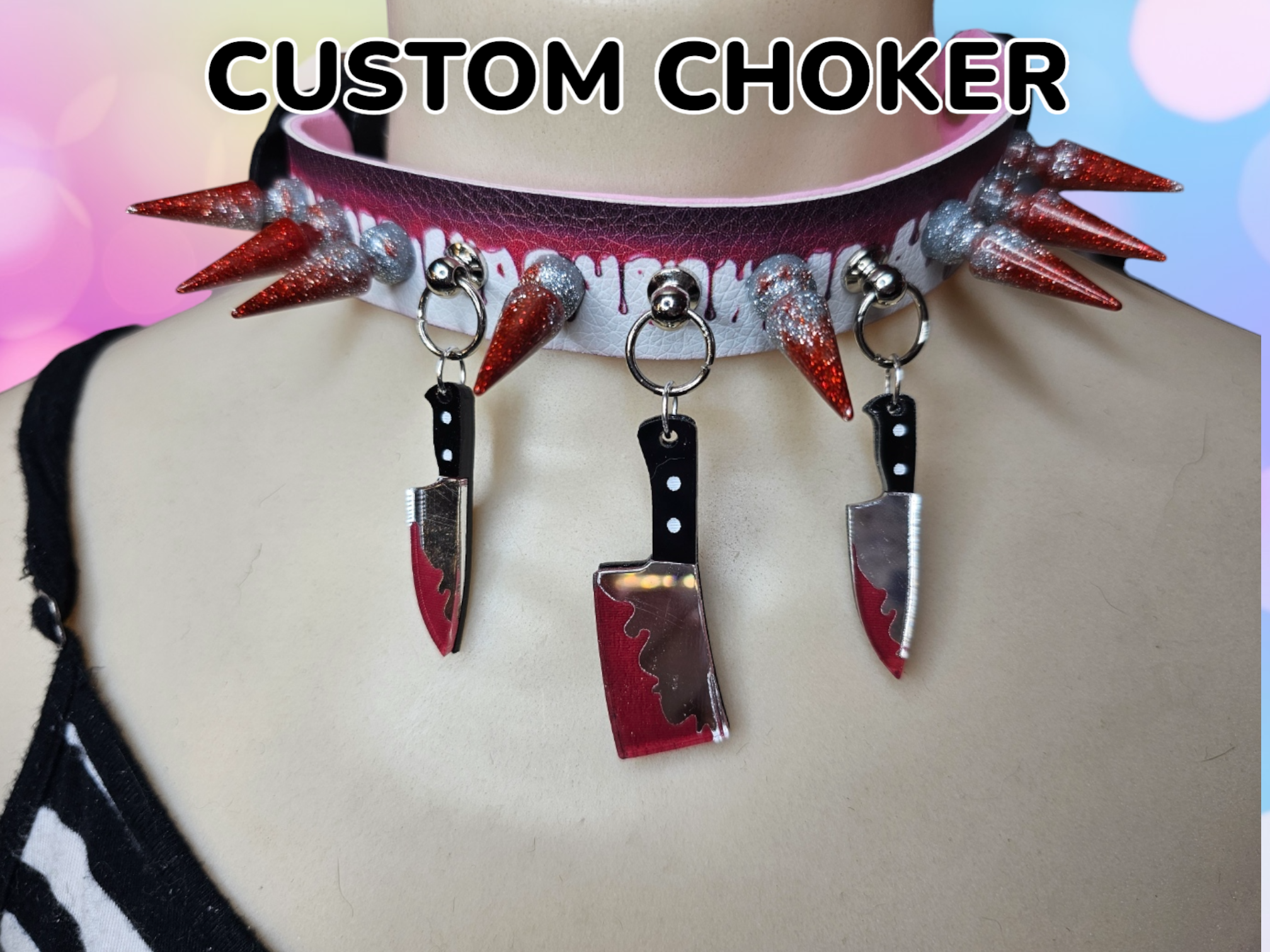 Stabbing In The Dark: Ice Nine Kills Inspired Spiked Charm Choker ...